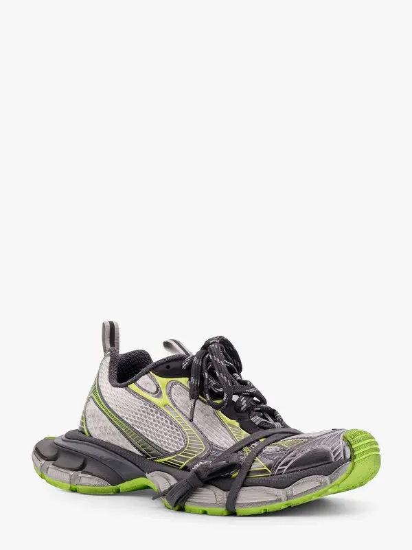 Balenciaga 3xl Mesh And Polyurethane Lace-up Sneakers - Grey