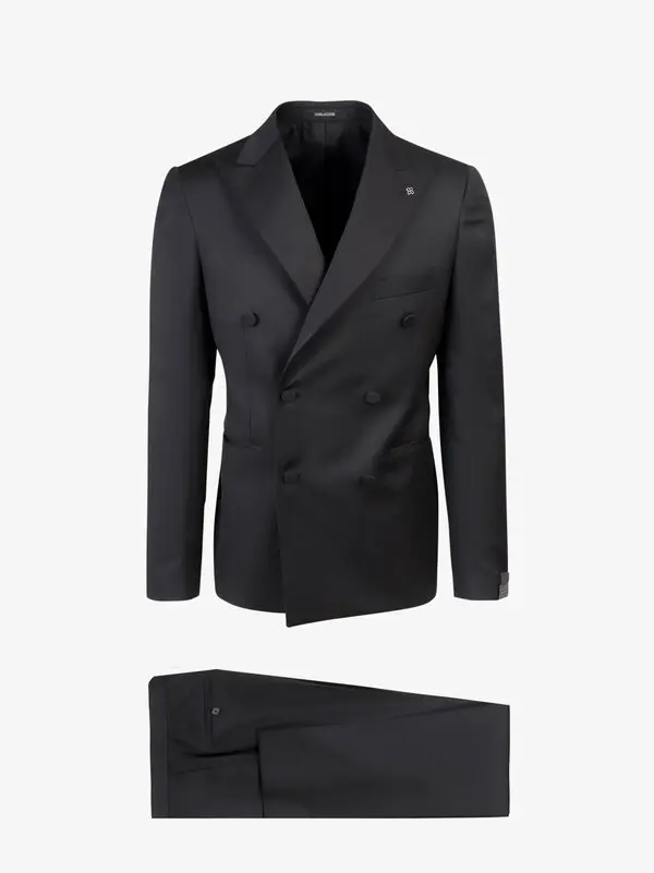 Tagliatore Virgin Wool Tuxedo With Removable Brooch