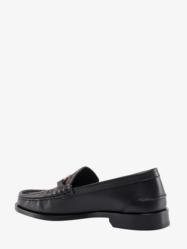 Fendi O' Lock Leather Loafer With Ff Insert