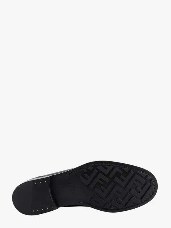 Fendi O' Lock Leather Loafer With Ff Insert