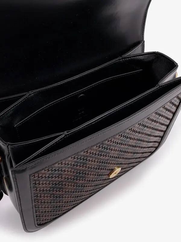 Valentino Garavani 9to5 Woven Leather Shoulder Bag