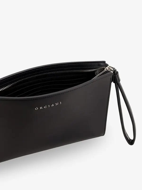 Orciani Leather Clutch Bag