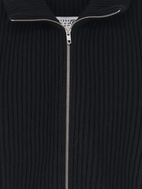 MAISON MARGIELA Ribbed Wool Blend Cardigan
