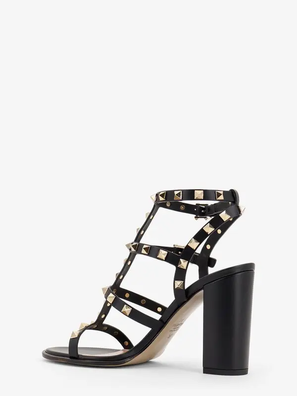 Valentino Garavani Rockstud Leather Sandals With Iconic All-over Studs