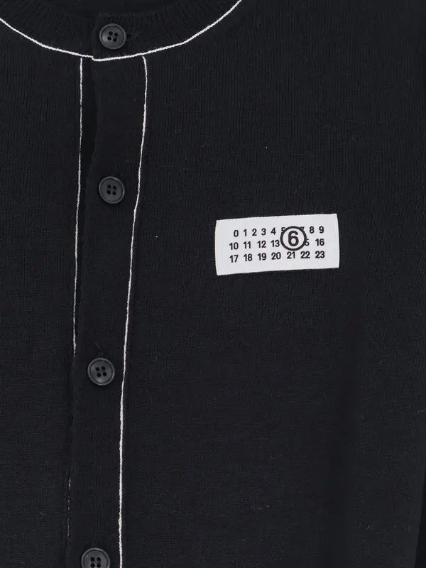 MAISON MARGIELA Wool Blend Cardigan With Numeric Detail