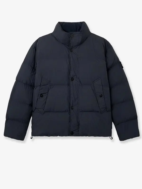 Stone Island Garment Dyed Crinkle Reps Ny Down Jacket - Blu