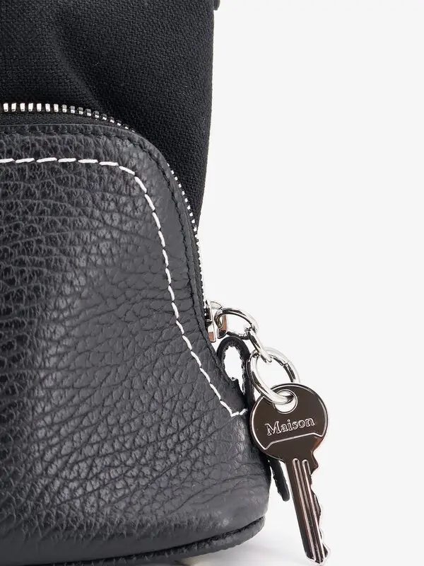MAISON MARGIELA 5ac East West Leather Shoulder Bag - Black