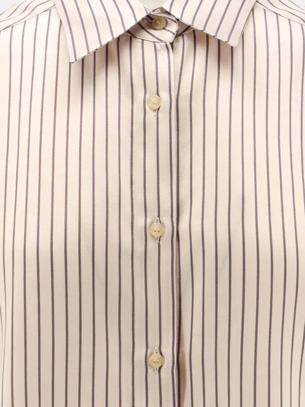 ALYSI Oversize Striped Lyocell And Silk Shirt