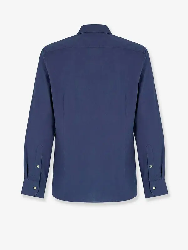MC2 SAINT BARTH Ice Cotton Shirt With Embroidered Logo On The Front - Blue