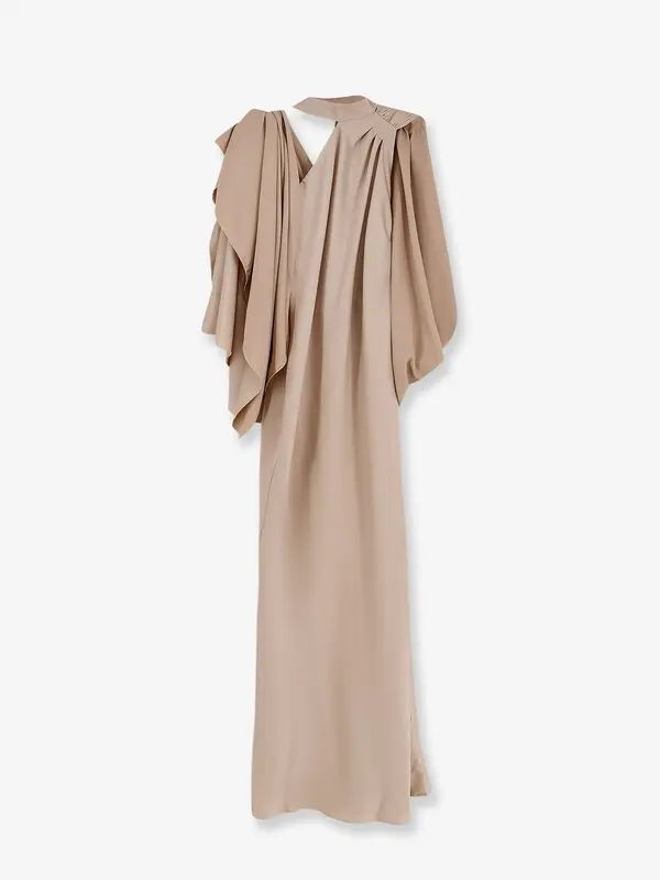 ACTUALEE Long Dress With Satin Band