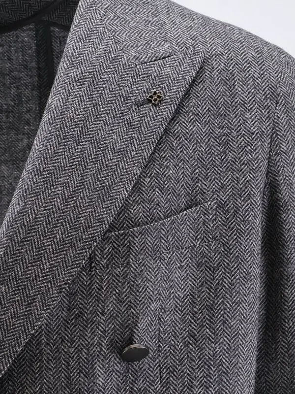 Tagliatore Double-breasted Virgin Wool And Cashmere Blazer