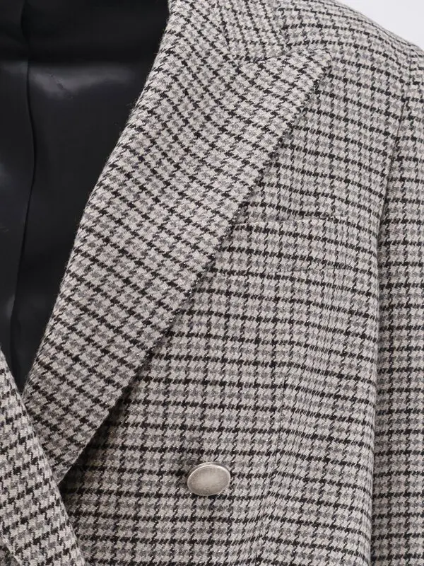 Tagliatore Jasmine Pied-de-poule Wool Blend Blazer