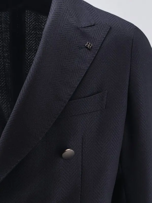 Tagliatore Double-breasted Virgin Wool Blazer