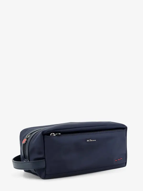 Kiton Nylon Beauty Case With Logo