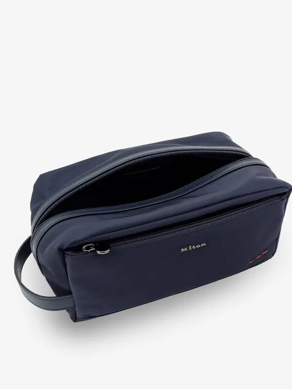 Kiton Nylon Beauty Case With Logo