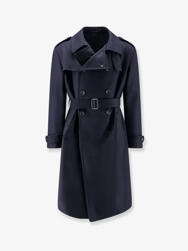 Tagliatore Water Repellent Virgin Wool Trench Coat