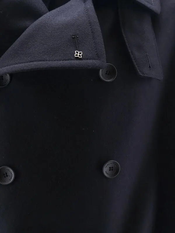 Tagliatore Water Repellent Virgin Wool Trench Coat