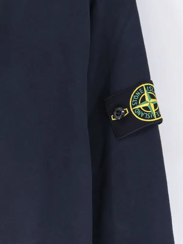 Stone Island Cotton Sweatshirt With Side Logo Patch