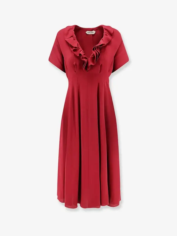 Alberta Ferretti Viscose Dress With Rouches