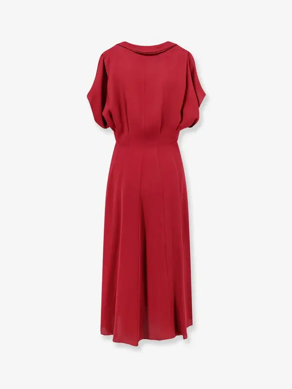 Alberta Ferretti Viscose Dress With Rouches