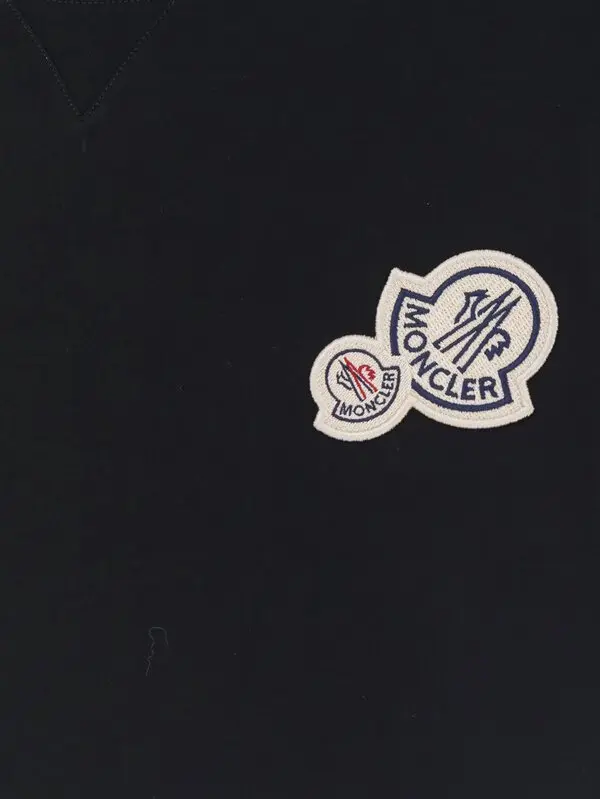 Moncler Biologic Cotton T-shirt With Logo Patch