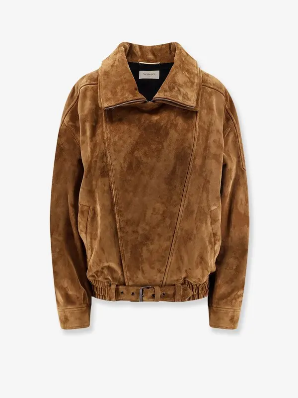 Saint Laurent Oversized Vintage Split-leather Jacket
