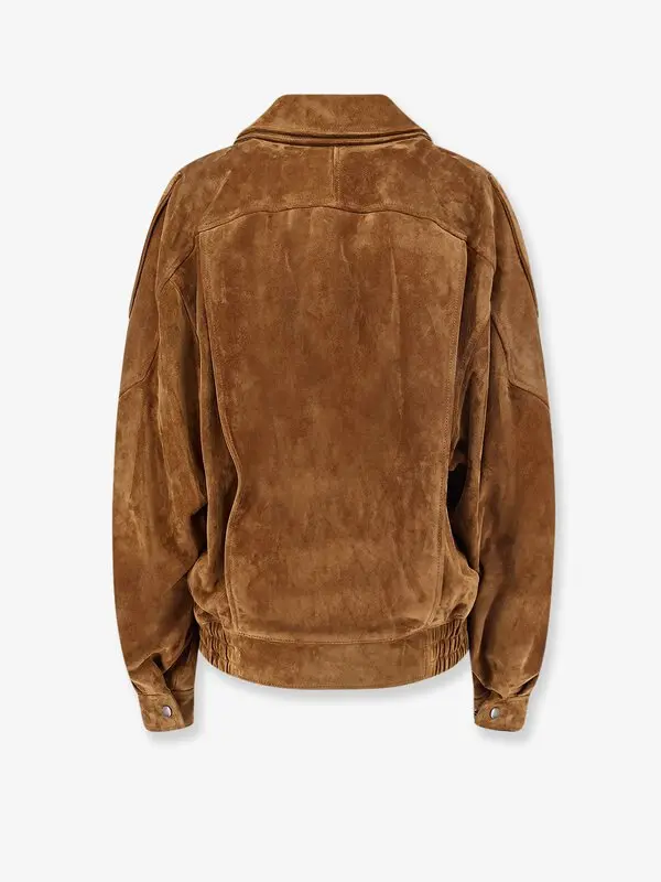 Saint Laurent Oversized Vintage Split-leather Jacket
