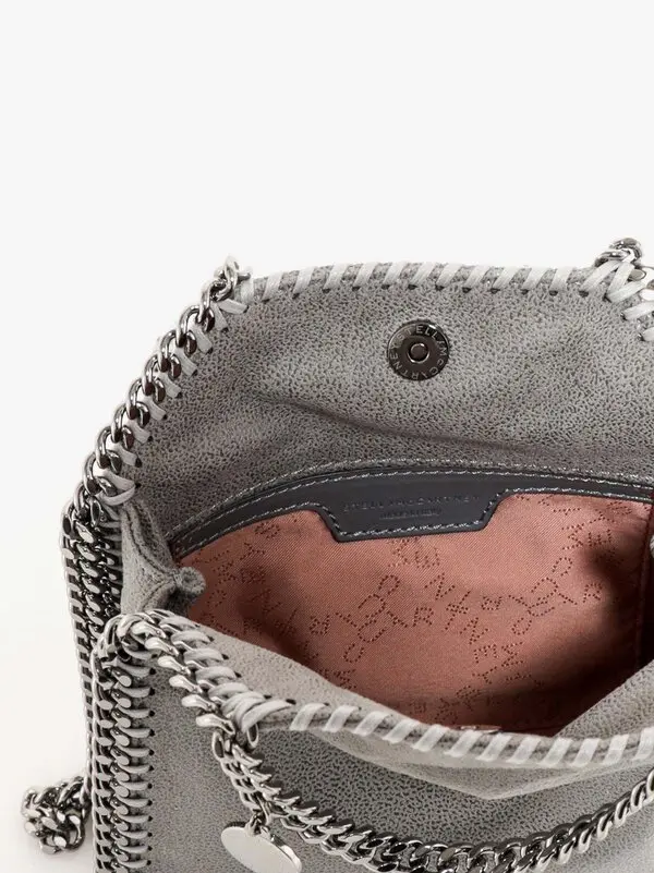 Stella McCartney Falabella Tiny Shaggy Deer Crossbody Bag - Grey