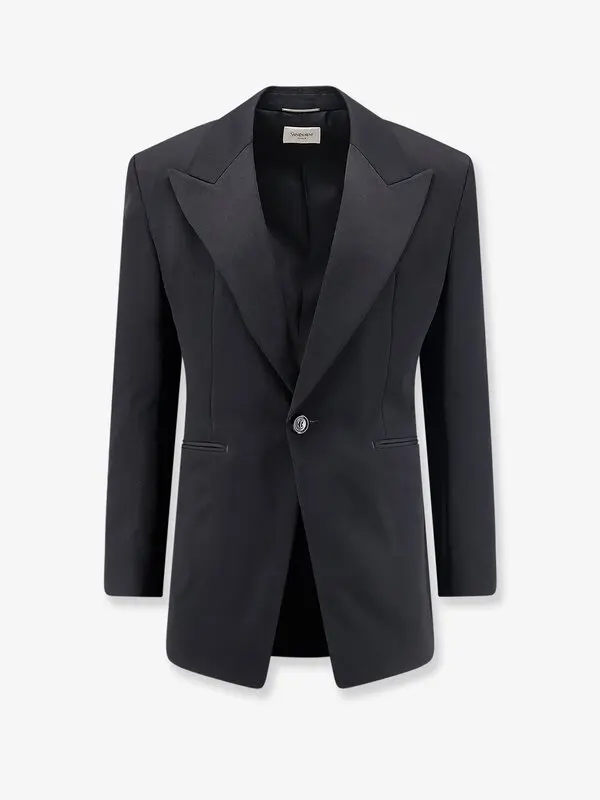 Saint Laurent Single-breasted Certified Wool Blazer