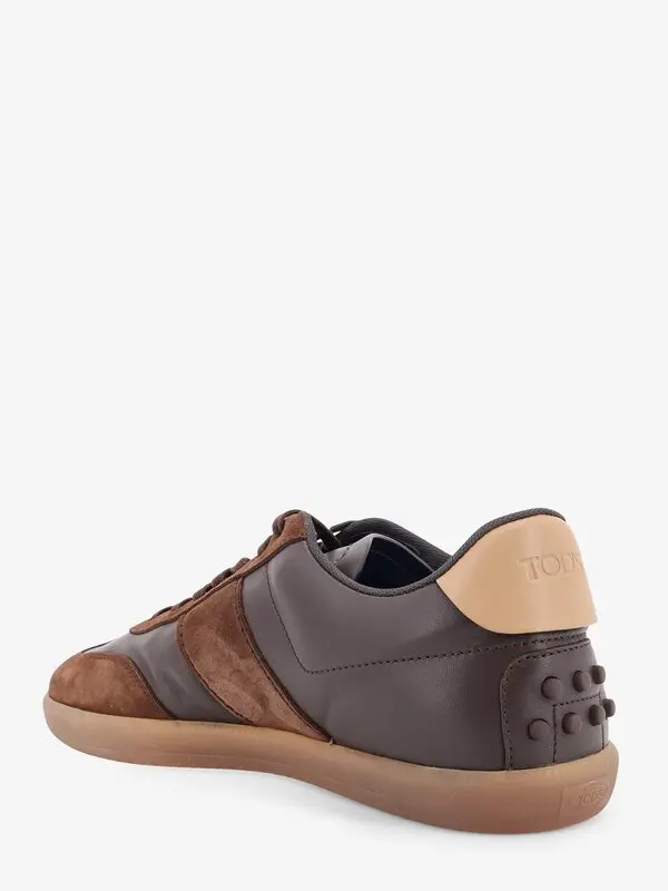 TOD'S Allacciata Cassetta Leather And Suede Sneakers