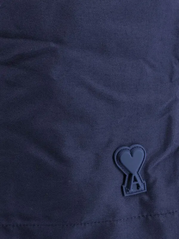 AMI Paris Nylon Swimsuit With Tone-on-tone Logo Patch