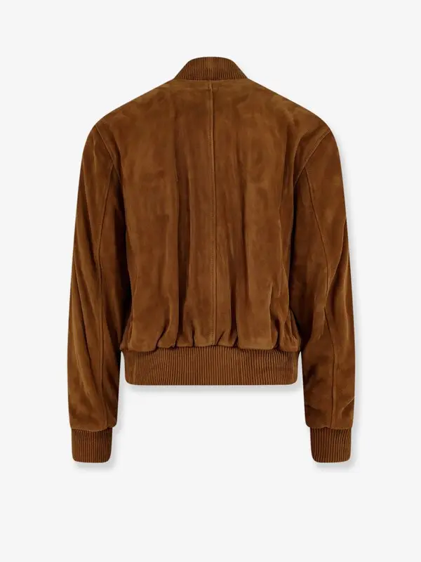 AMI Paris Suede Goatskin Bomber Jacket