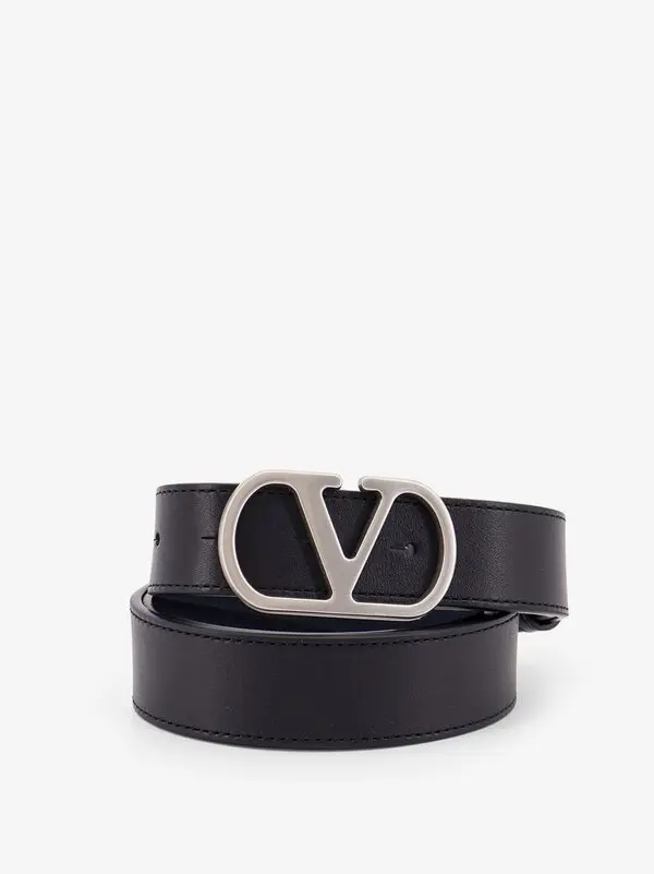 Valentino Garavani Vlogo Leather Reversible Belt