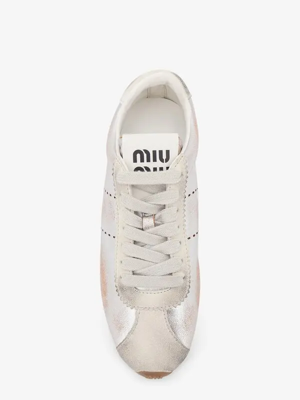 Miu Miu Plume Vintage Leather Sneakers