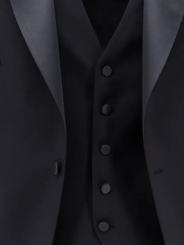 Tagliatore Virgin Wool Tuxedo With Vest