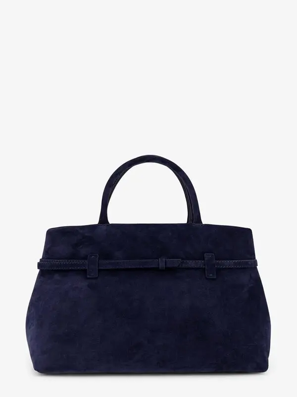 Manu Atelier Le Cambon 35 Suede Handbag - Blue