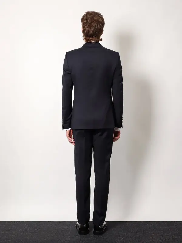Tagliatore Virgin Wool Tuxedo With Removable Brooch