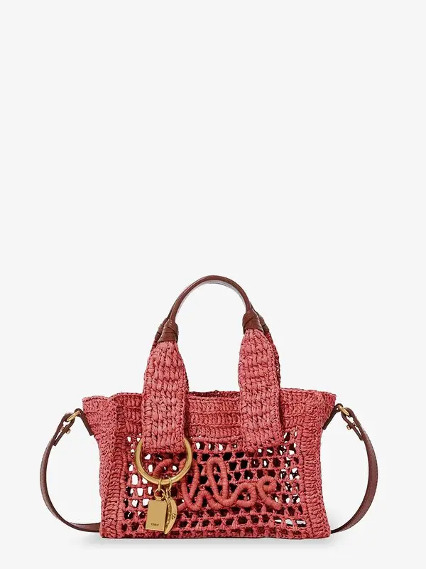 Chloé Summer Banana Raffia Crossbody Bag