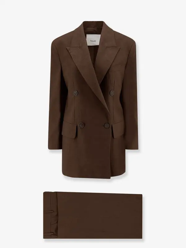 HEVO Rocchetta Linen And Viscose Suit - Brown