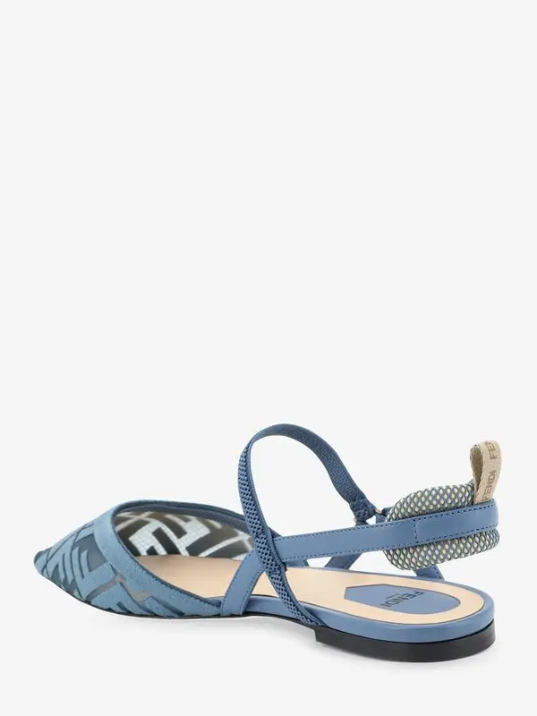 Fendi Colibrì Lite Flat Mesh Slingback With Ff Embroidery