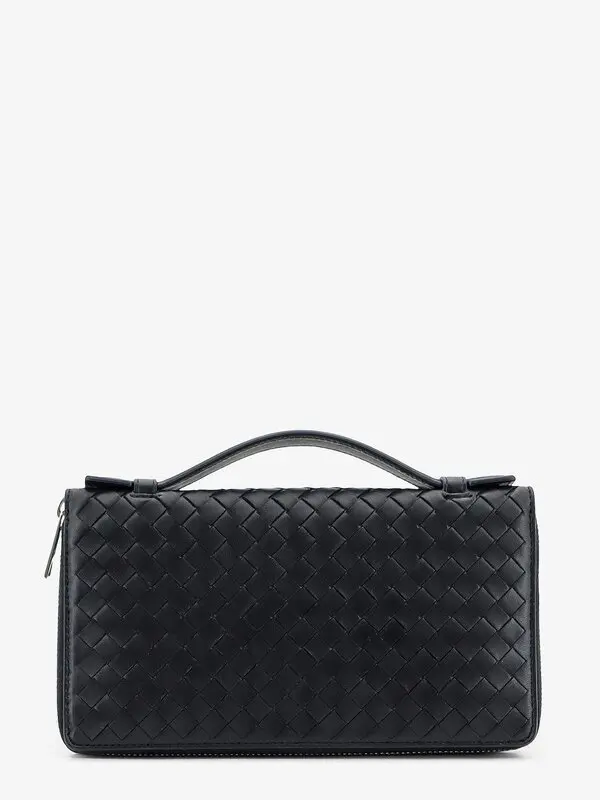 Bottega Veneta Leather Wallet With Intrecciato Pattern