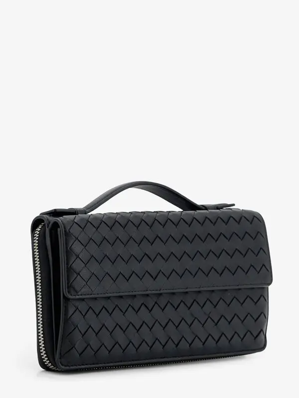 Bottega Veneta Leather Wallet With Intrecciato Pattern