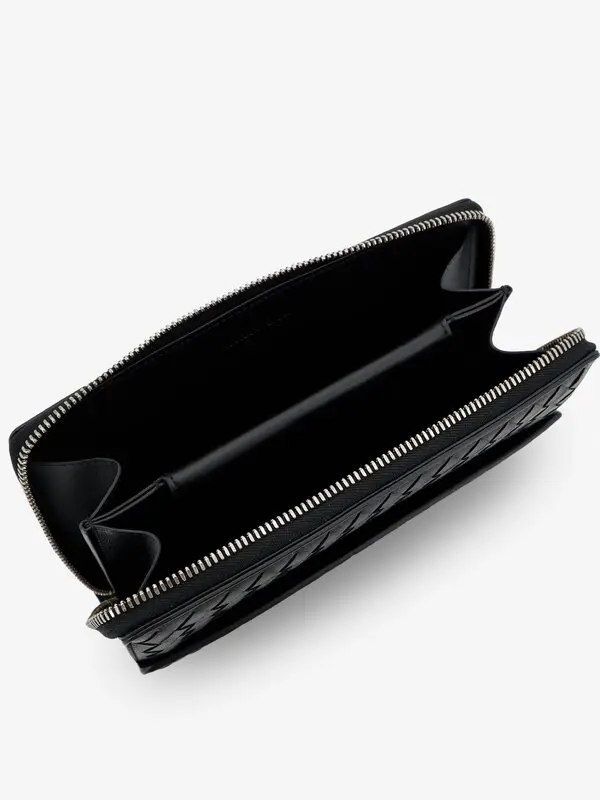 Bottega Veneta Leather Wallet With Intrecciato Pattern
