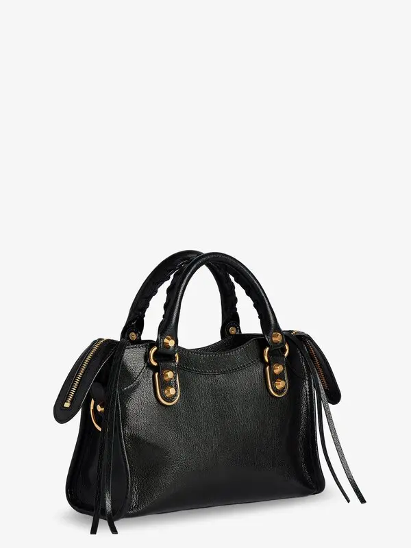 Balenciaga Le City Uptown Mini Leather Handbag - Black