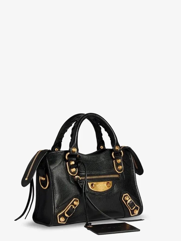 Balenciaga Le City Uptown Mini Leather Handbag - Black