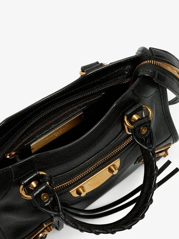 Balenciaga Le City Uptown Mini Leather Handbag - Black