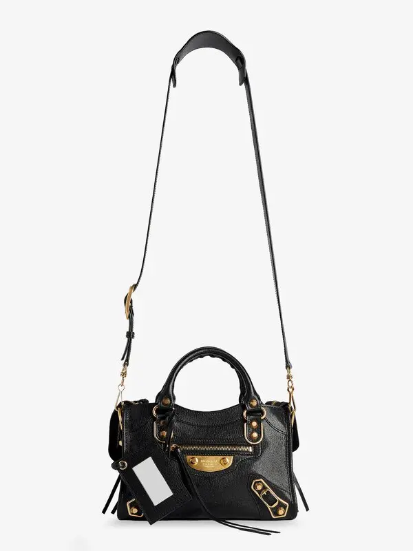 Balenciaga Le City Uptown Mini Leather Handbag - Black