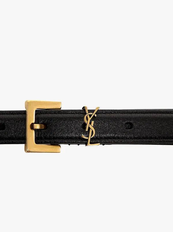 Saint Laurent Cassandre Leather Belt