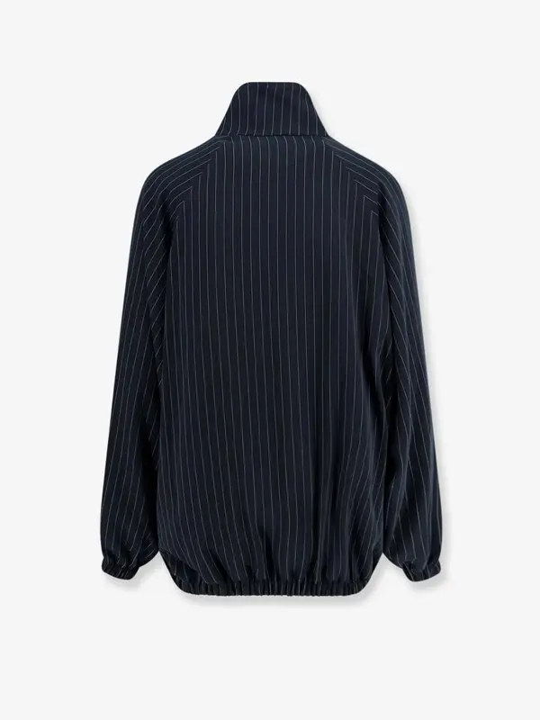 THE FRANKIE SHOP Baxter Pinstripe Recycled Material Jacket - Blue