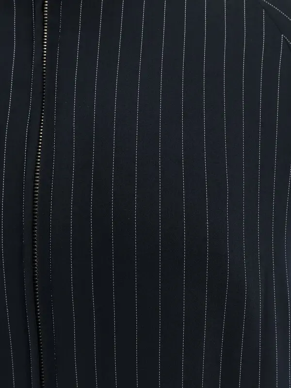 THE FRANKIE SHOP Baxter Pinstripe Recycled Material Jacket - Blue